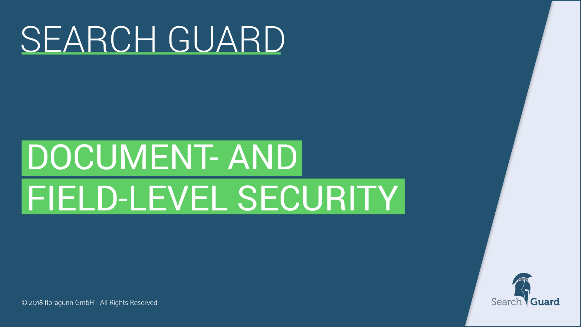Search Guard Security and Alerting Slide Decks for Elasticsearch